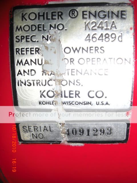How do you date an old Kohler Enginer? - Engines - RedSquare Wheel ...